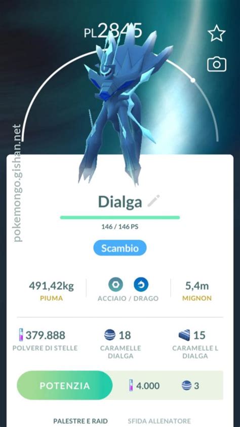 Dialga Origin Forme Pokemon Go