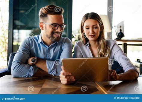 Programmers Working In A Software Developing Company Office Stock Photo