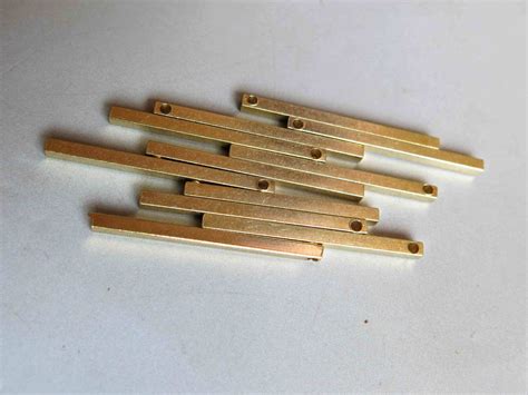 100pcs Raw Brass Bars Pendantsquare Barsolid Brass Bar 20mmx2mm