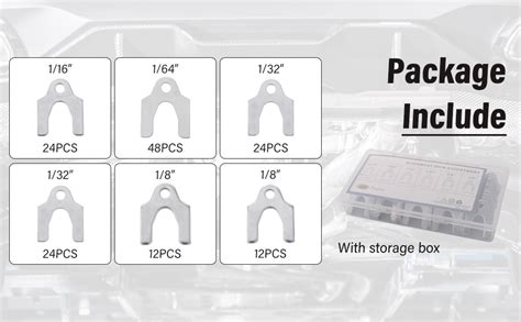 144 Pcs Auto Alignment Body Shims 1 16 1 64 1 32 1 8 Alignment Shims Assortment