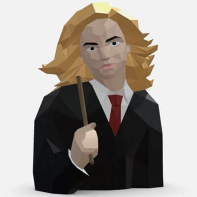 Low Poly Hermione Figure 3D Print Model By Lowpoly Print