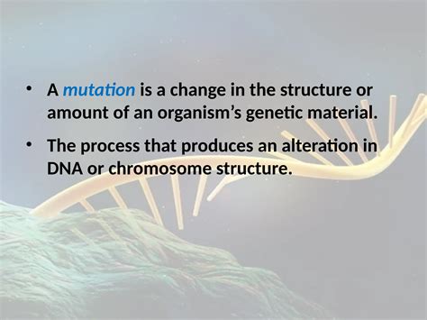 LECTURE PRESENTATION ON MUTATION FOR GRADE 10 SCIENCE PPT