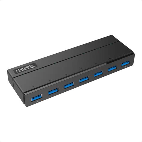 USB 3 0 7 Port Hub With 2 BC 1 2 Charging Ports And 36W Power Adapter