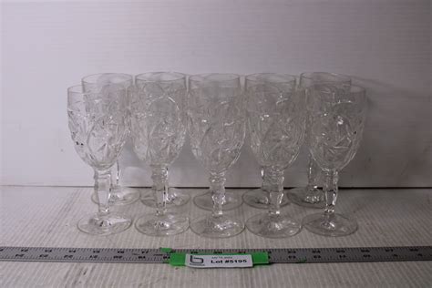 10 Crystal Glasses Bodnarus Auctioneering
