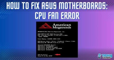 ASUS Motherboards CPU Fan Error FIXED Tech Gamers