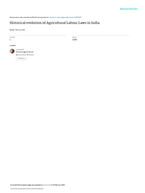 Historical Evolution Of Agricultural Labour Pdf Cost Of Living