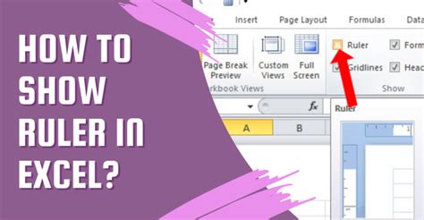 how to show ruler in excel earn and excel