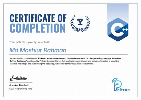 cplusplus codingbootcamp skilldevelopment phitroncertified md