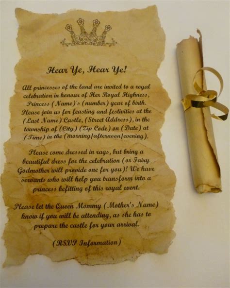 Unique Scroll Invitation Birthday