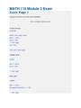 MATH 110 Module 3 Exam Latest 2023 2024 MATH110 Module 3 Exam