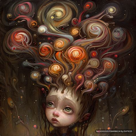 ai创作图梦幻人物创意插画 幻想梦境插画 梦幻儿童插画 幻想装饰画 梦想象世界梦幻插画 超现实后现代抽象 独特个性创新插画插图 数字油画插画