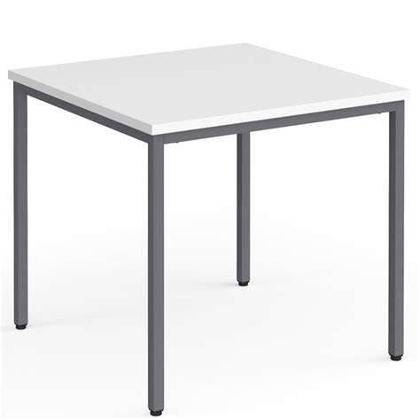 Square Flexi Classroom Table With Graphite Steel Frame 800mm Square Nobis Education Furniture