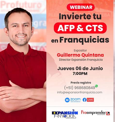 Webinar Invierte Tu Afp And Cts En Franquicias En Expansión