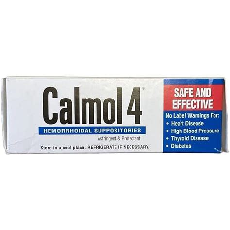 Calmol 4 Hemorrhoidal Suppositories 24 Each