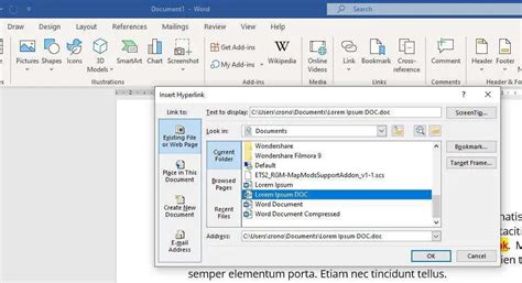 how to insert a hyperlink in microsoft word vegadocs