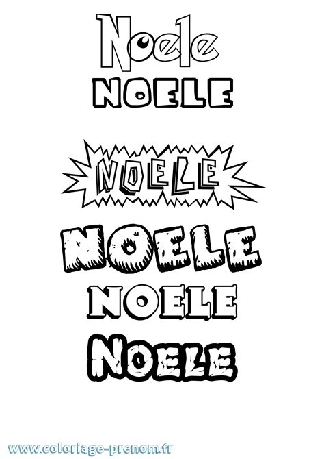 Coloriage Du Pr Nom Noele Imprimer Ou T L Charger Facilement