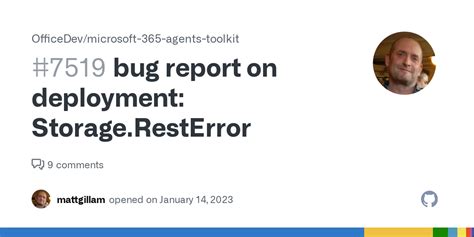 Bug Report On Deployment Storageresterror · Issue 7519 · Officedev