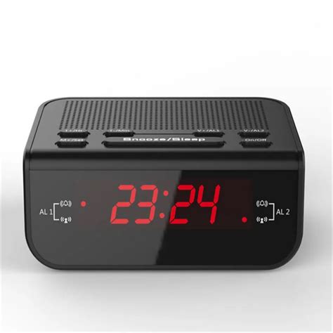 Modern Design Alarm Clock Fm Radio With Dual Alarm Buzzer Snooze Sleep