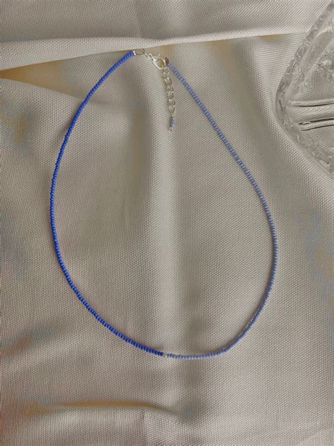 Seed Bead Necklace Dainty Necklace Seed Bead Choker Dainty Etsy