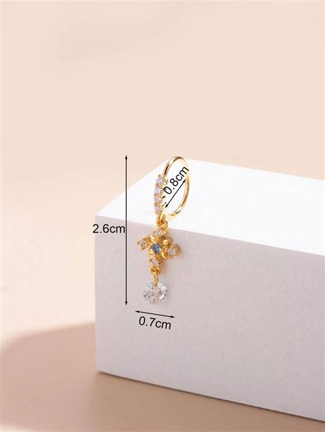 Cubic Zirconia Eye Decor Nose Ring Shein Usa