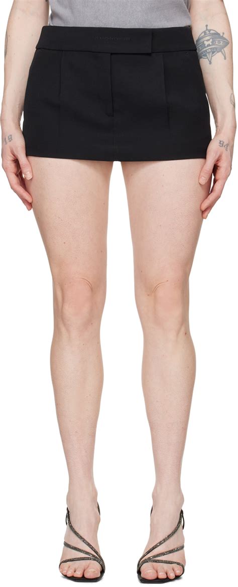 Alexander Wang 블랙 테일러 미니 스커트 페칭