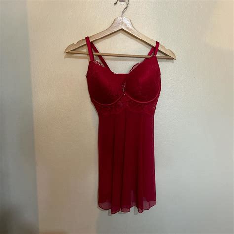Red Bras N Things Teddy With Lace On The Bra Only Depop