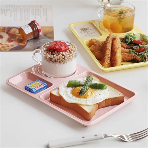 미니 사각 식판 유리컵 세트 다이어트식판