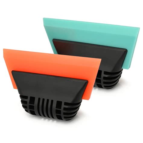 Foshio 창 유리 청소 물 제거 스크레이퍼 없음 스크래치 고무 블레이드 스노우 셔블 비닐 자동차 포장 도구 스퀴지 설치 Aliexpress