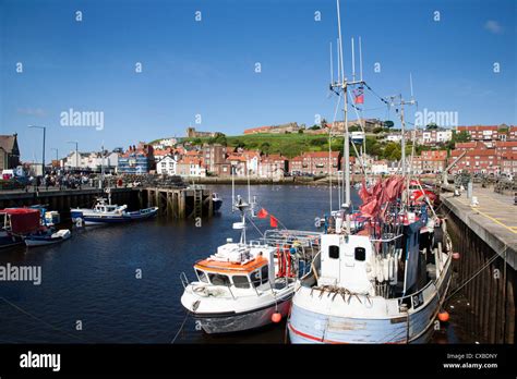 Fising Boats In The Upper Harbour At Whitby North Yorkshire Yorkshire