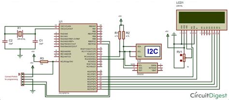 Interfacing Circuit Diagram RTC Module DS With PIC Microcontroller