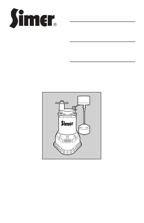 Simer 2956 Water Pump Owners Manual Pdf View Download