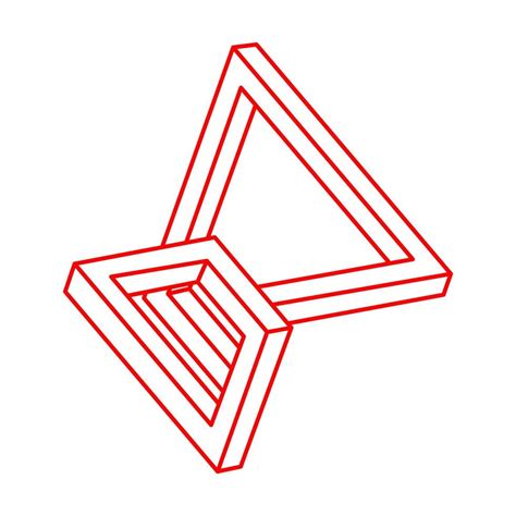 Onmogelijke Optische Illusievormen Logo Optische Kunstvoorwerpen