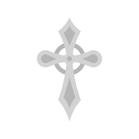 흰색 배경에 고립 된 기독교 십자가 프리미엄 벡터