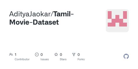 GitHub AdityaJaokar Tamil Movie Dataset