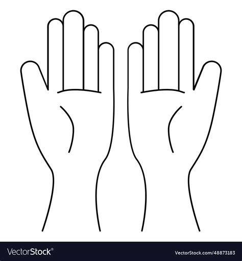 Hand Massage Stroke Icon Royalty Free Vector Image