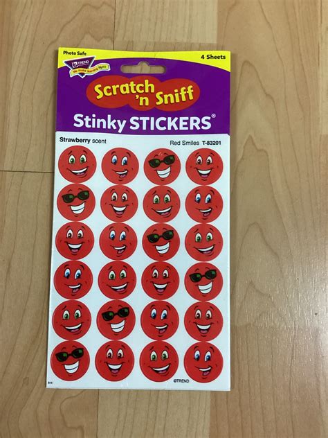 Red Smiles Stinky Stickers School Spot