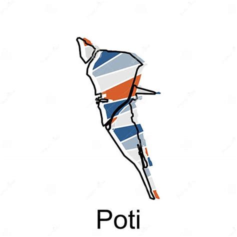 Map Of Poti Vector Illustration Design Template Vector Illustration