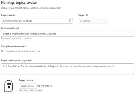 Settings Of My GitLab Repositories Benjamin Rancourt