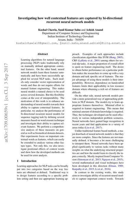 Pdf Investigating How Well Contextual Features Are Captured By Bi