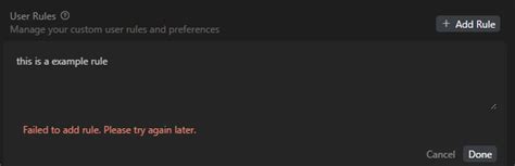 Error Adding Cursor Rules Bug Reports Cursor Community Forum