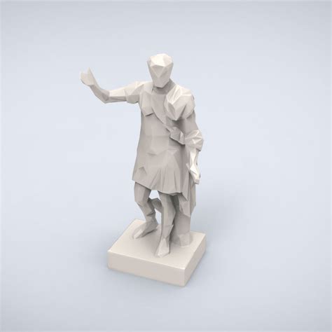 Printable Statue Of Trajan Lowpoly Style 3d Model 3d Printable Cgtrader
