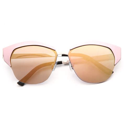 Mirrors Designer Inspired Metal Cat Eye Sunglasses Cosmiceyewear