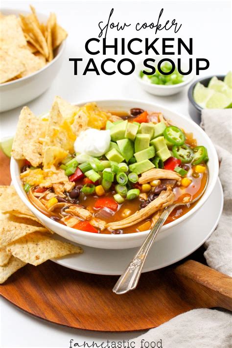 Slow Cooker Chicken Taco Soup Karinokada