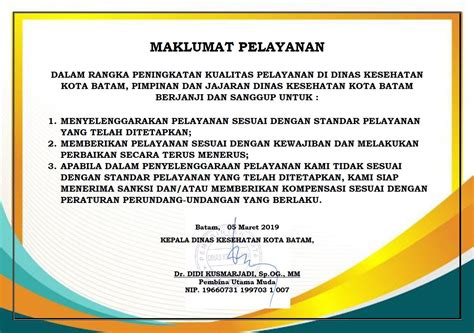 Maklumat Pelayanan