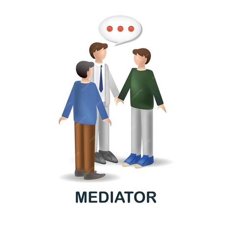 토론 컬렉션에서 중재자 아이콘 3d 그림 웹 디자인 템플릿 Infographics 등을 위한 크리에이티브 중재자 3d 아이콘