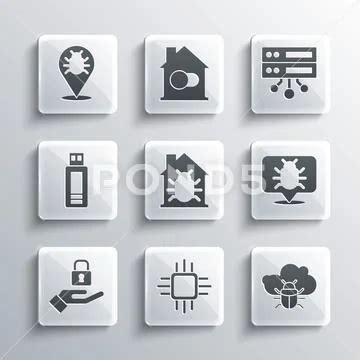 Set Processor With Microcircuits CPU System Bug On A Cloud House