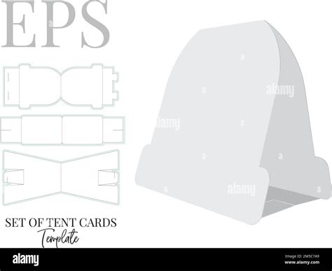 Tent Branding Card Template Vector With Die Cut Laser Cut Layers