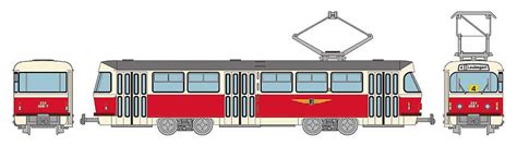 Tomytec 977814 Aed Dresdner Straßenbahn Tatra T4 B4 Grau Rot Beige