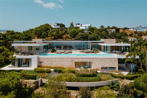Inuti €4800000 Ny Modern Mega Mansion På Toppen Av En Kulle Med
