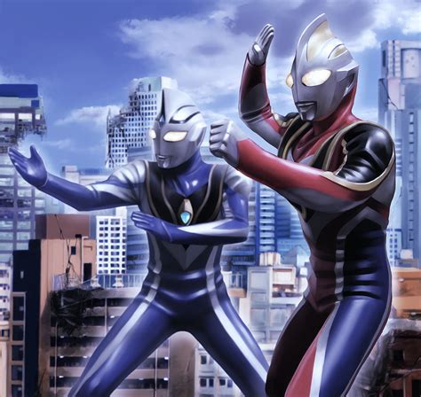 Ultraman Gaia And Ultraman Agul Ultra Series And 1 More Drawn By